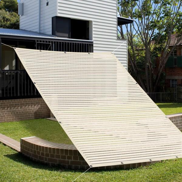 SUNNY GUARD日除け シェード屋外 1x2m アイボリー透かし編み サンシェード オーニグ ひよけシェード ベランダ日除け 廊下用・バルコニー用 ベランダサンシェード 断熱効果商品コード：49078968200型番：JS-HC2I2...