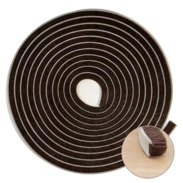 隙間テープ すきまモヘアテープ 窓/ドア/サッシ/玄関用 すきま風防止 毛足長い モヘア 網戸 引き戸 隙間対策 防音テープ 寒さ対策 騒音軽減 虫よけ ブラウンサイズ：9mm*15mm 長さ：10m商品コード：49078991435型番：...