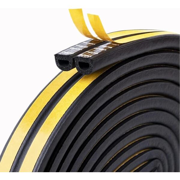 隙間テープ 防音テープ 全長6mドアテープ すきま風 防止 玄関 防音 強力粘着 暖房効率アップ 冷気遮断 防風 防音 防寒 防虫 (ブラック)商品コード：49078991472型番：Dtype-0001カラー：ブラック【D型ゴムシールスト...