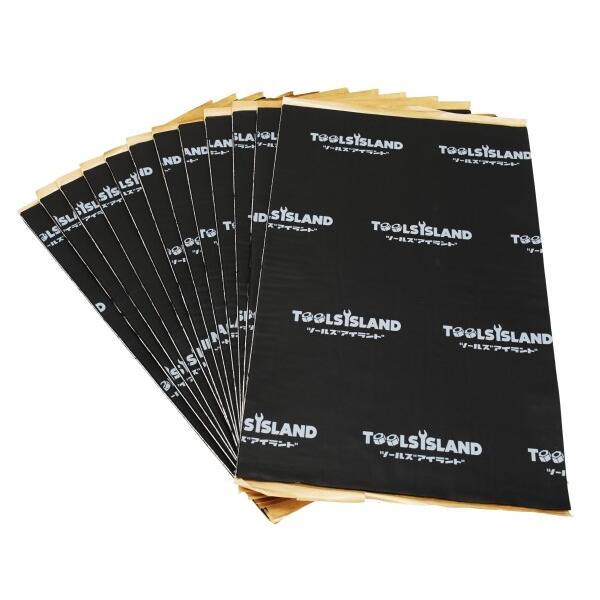 ツールズアイランド(Toolsisland) 3層構造 デッドニング デッドニングシート 制振材 防音 吸音シート 音質向上 ロードノイズ低減 遮音 静音 遮熱 断熱 12枚入り (長さ39×幅24,5cm×厚さ5mm) 50674商品コー...