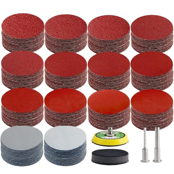 IROKCAKPT サンディングディスク 75MM サンドペーパー マジック式 144枚セット 丸型 サンディングペーパー 14種類 ((#60#80#120#180#240#320#400#600#800#1000#1500#2000#3...