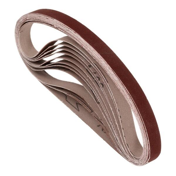 Kozelo 12個 サンディングベルト3/8 x 21" 320グリットアルミニウムオキサイド研磨紙 ベルトサンダー用金属研削木工溶接錆除去商品コード：49079065231型番：Mサイズ：小カラー：茶色1- パッケージ内容: 3/8 x...