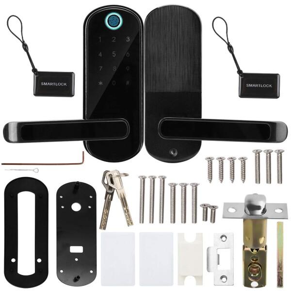 スマートロック、指紋認証 スマートロック ブルートゥースデジタルパスワードIC Karteのキードアロック 取付も木製のドアなら簡単 バックセット60mm-70mm 調整可能商品コード：49079214332型番：Wandisyvnmrqk...