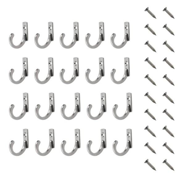 Modest Joy アンティークフック 調 壁 ネジ付き 洋服 コート 帽子 ハンガー シンプル かわいい 20個 セット (銀)商品コード：49079227707サイズ：軽量カラー：銀【上質】 アンティーク調の見栄えが上質な雰囲気を醸し...