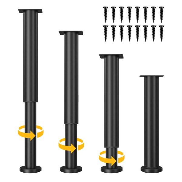 Signstek テーブル 脚 アイアンレッグ 机 足 高さ調整 ちゃぶ台 デスク 脚 diy ローテーブル 脚 ダイニングテーブル 脚 パーツ ベッド ソファー 家具の足 伸縮式 4本セット 25-42CM商品コード：4907923154...