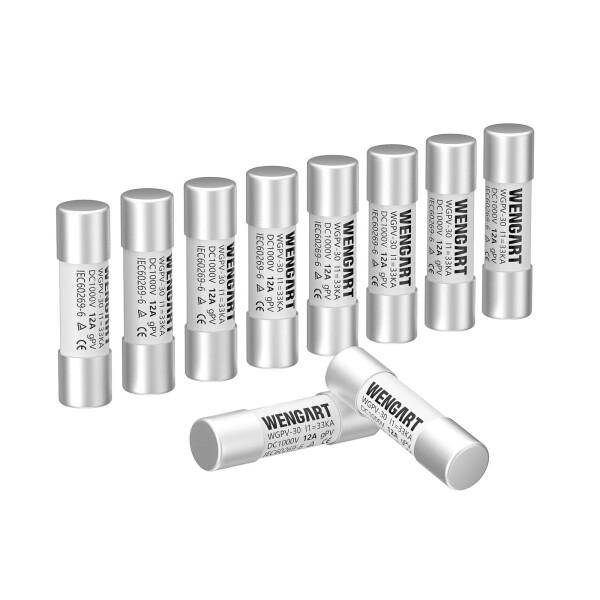 Wengart (ウェンガート) ソーラーヒューズ WGPV-30 DC1000V 10x38mm I133ka 高速光電圧ヒューズ ソーラー光電圧アプリケーション用 10個 (12アンペア)商品コード：49079232705型番：WGPV...