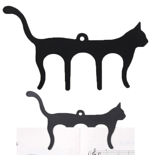 楽譜 クリップ 1pcs 猫の形 可愛い 金属製 しっかりと固定できる ブッククリップ 楽譜＆ページ＆書籍(黒)商品コード：49079536027型番：kk1サイズ：5.91 inchesカラー：ブラック【商品紹介】 これは猫の形をした音楽...