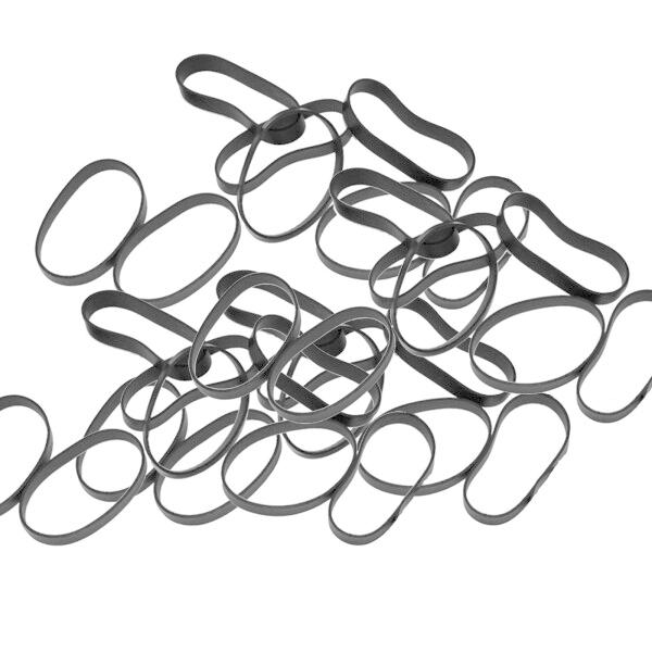 BRIIKPP シリコンゴム 輪ゴム 黒 シリコン 滑り止め コード巻き付け バッグ巻き付け 強力な弾性バンド 30個入 25*5mm商品コード：49079536455型番：なしカラー：黒【ブラック精確規格シリカゲル巻線】内径25幅5厚0....