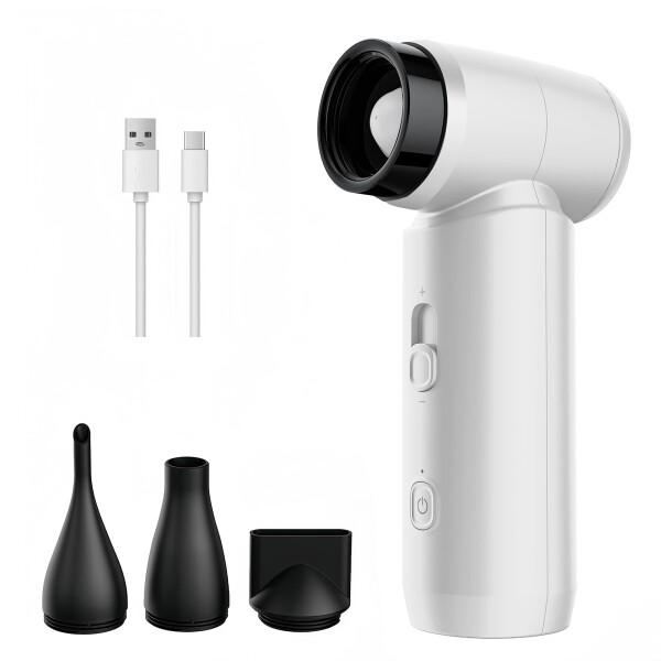 エアダスター 電動エアダスター ブロワー ハンディクリーナー 超強力80000RMP高速回転 無段階風量調整 4500mAh電動エアーダスター USB Type-C充電式 小型 3種類ノズル付き PC掃除/キーボード/家具/車内/エアコン/...