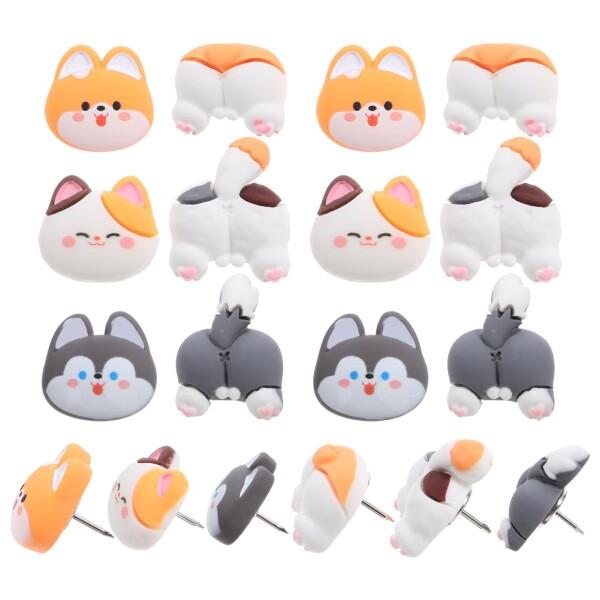 ROMISBABA 30個 画鋲 押しピン 画 かわいい猫押しピン り かわいい猫押しピン 固定用 装飾用 装飾品釘 書類整理 樹脂商品コード：49079540498型番：1サイズ：2.00X2.00X1.70CMカラー：アソートカラー魅力...