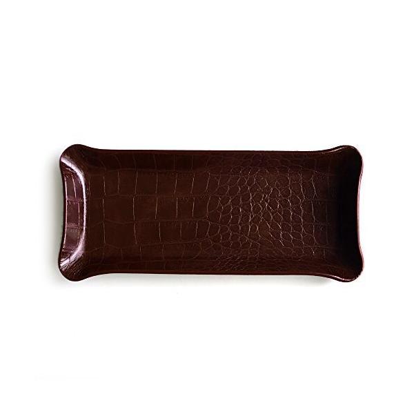 お手入れいらずの リサイクルレザー ペントレイ (クロコ型押しブラウン)商品コード：49079540553型番：K0148カラー：クロコ型押しブラウンリサイクルレザーでペントレイを作りました。サイズ:タテ約9×ヨコ約21.5×高さ2センチ素...