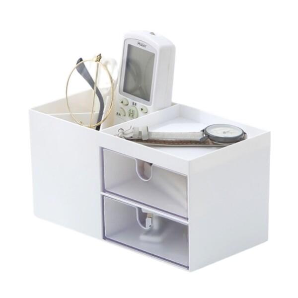 I'm so happy ペン立て 卓上 小物入れ 収納 引き出し ペンスタンド 持ち運び スリム 可愛い 小型（ホワイト）商品コード：49079543008型番：ish-00413カラー：ホワイト【デスクを彩るスマート収納】あなたのデスク...