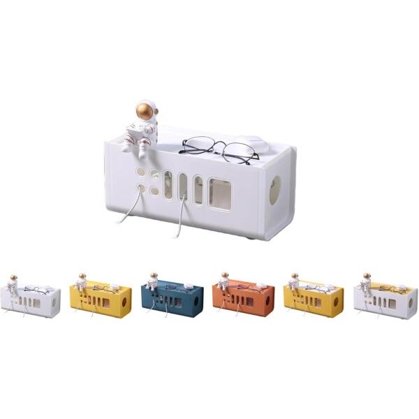 kxptso ケーブルボックス ケーブル収納 電源 コード 収納 ケーブル管理ボックス 蓋付 大容量 通気性 丈夫で壊れにくい 整理ケース 配線隠し 電源タップ 小物入れ便利 スッキリ収納 コンセント (アイボリーホワイト)商品コード：49...