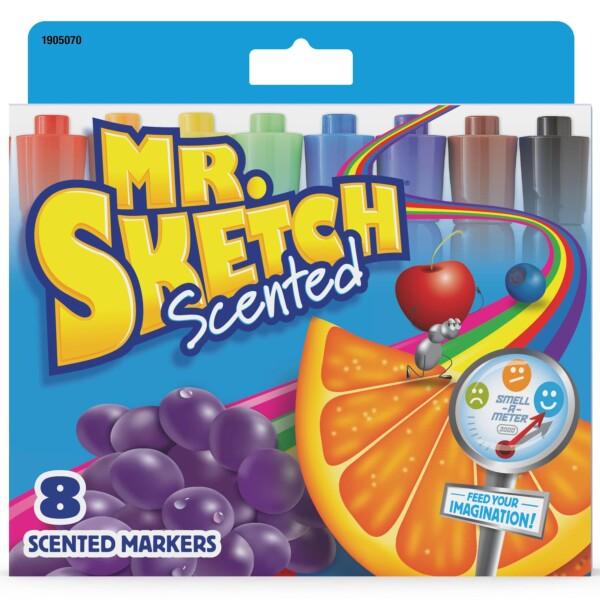 Mr。スケッチScentedマーカー8 EA商品コード：49079553209型番：1905070カラー：グリーン,ブラウン明るく、生き生きとした、非毒性の色を施した水性マーカーそれぞれの色は、独自の楽しいの香りです。セット内容:マーカーで...