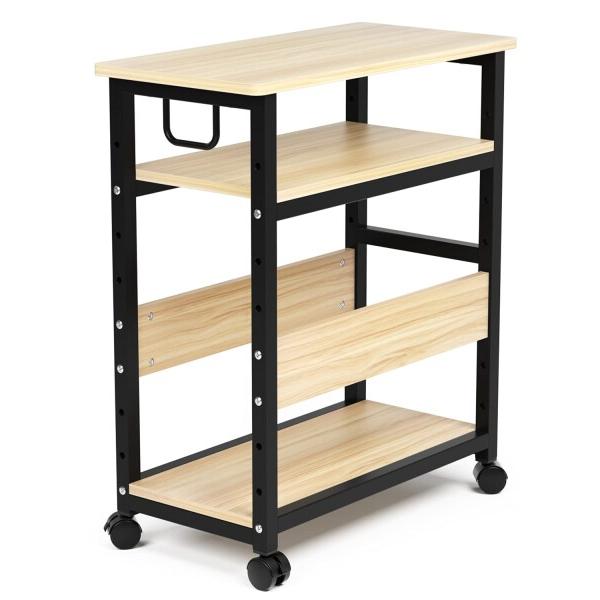 DEWEL パソコンワゴン pcワゴン cpu 3段 キャスター付き 取っ手付き 棚板高さ調節可能 幅60 奥行き30 高さ70cm ナチュラル商品コード：49079562138型番：LX-JJL-0042サイズ：幅60×奥行き30×高さ7...