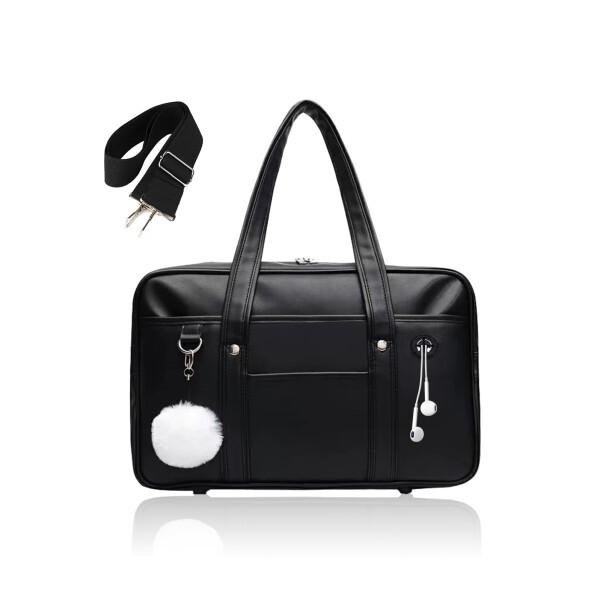 改良型スクバ スクールリュック 高校生 女子 ボストンバッグ 学生用 大容量 JK制服バッグ 合成皮革 ショルダーストラップ付き 修学旅行商品コード：49079563618型番：1サイズ：16リットルカラー：Black【高品質PU採用】この...