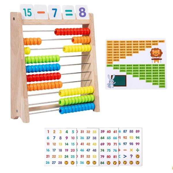 100玉そろばん 百玉そろばん 子供 学研 数字カード付き 足し算 引き算 早期学習 木製 子供/小学生/低学年 数字 計算 算数セット 知育玩具 算数おもちゃ 誕生日プレゼント商品コード：49079564081型番：0814【商品詳細】1...