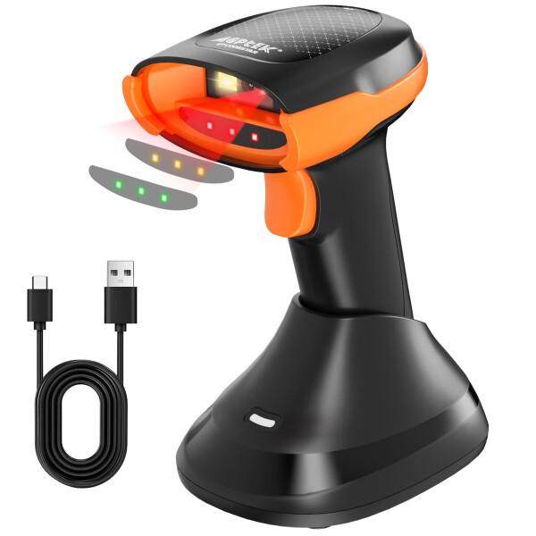 AGPTEK バーコードリーダー Bluetooth バーコードスキャナー 2D 2.4Gワイヤレス/Bluetooth機能/有線接続 QRコード スタンド付き 無線 自動スキャン Windows 日本語QRコード対応 倉庫 店舗 小売店商...