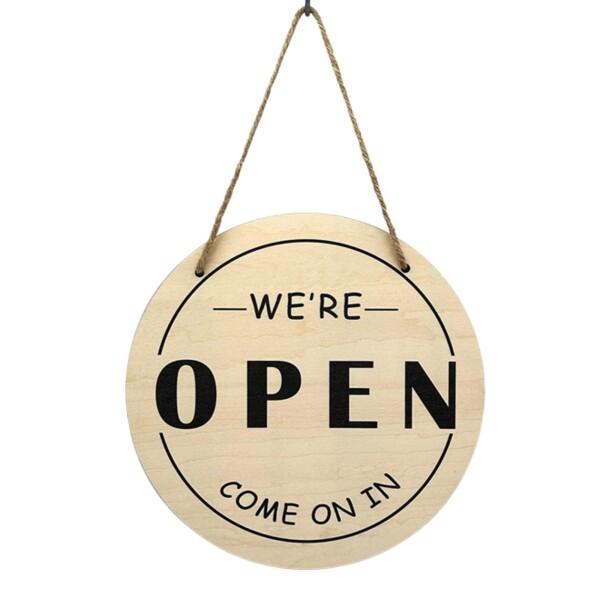 ATAK おしゃれな両面リバーシブルプレート 入りやすいお店を演出 (ベージュ（丸）)商品コード：49079567886型番：オープン-看板サイズ：直径 22cmカラー：ベージュ（丸）【ナチュラルでおしゃれなオープン 看板】天然木の温もりを...