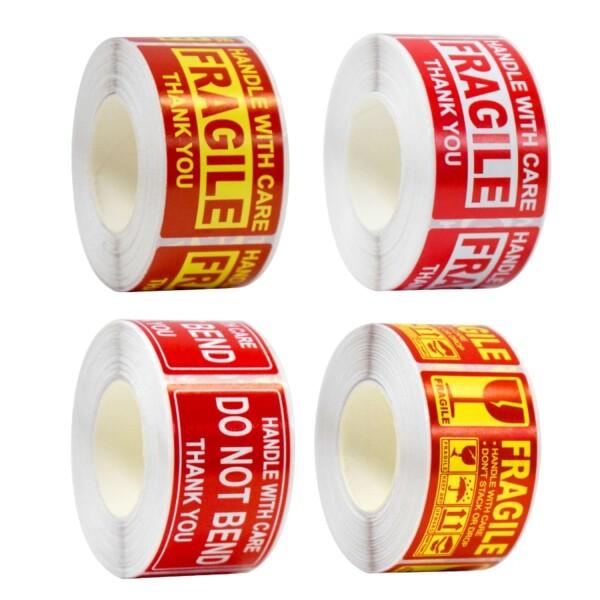 取扱注意シール ワレモノシール SSサイズ(2.5×4.5cm) 1000枚 FRAGILE Don't bend 大容量 荷札 輸送指示ラベル 警告シール 梱包 配送注意 NYANDELMO ND-0185-R02-SS-1000商品コー...