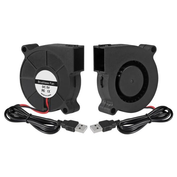 2PCS 50mm冷却USBブロワーファン5015 5V USB 5ボルトファンブロワータービンターボボールベアリング50x50x15mm PCコンピューターケース冷却クーラーファン商品コード：49079577980型番：13888ST-1...