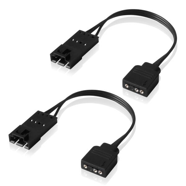 EZDIY-FAB Corsair RGBファン対応アダプターケーブル、ML/LL/QL/SP/HD シリーズ接続用ケーブル、コルセアアダプター ケーブル、スマートRGBライティング、5V 3ピンARGBデバイスに接続 (2 x 10cm)...