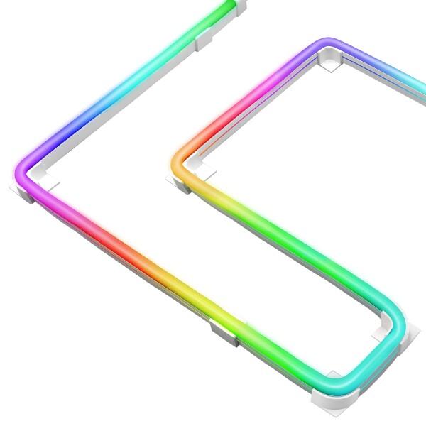 EZDIY-FAB 新しい アドレス指定可能な5V 3PIN RGB LEDストリップ 1m LEDテープライト 滑らかなライトバーと3種類の取り付けクリップ PCコンピューターケース用(Aura Sync、Mystic Light、Pol...