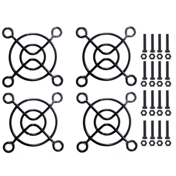 Easycargo 30mm ファングリル、Raspberry Pi、RCカー用30mmファンガードカバー、ネジ取り付けキット付き30mmファンカバー4個。商品コード：49079578412型番：30-Gカラー：ブラック30mmフィンガーグ...