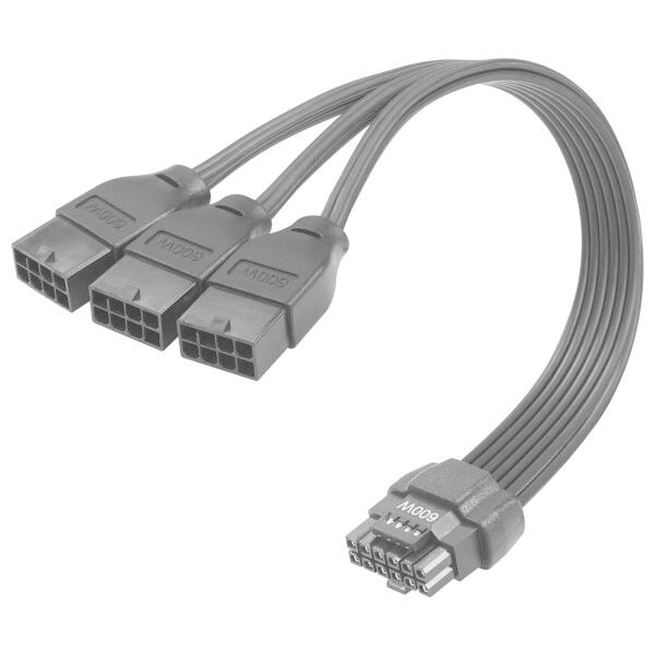 CERRXIAN ATX3.0 12VHPWR - 3x 8ピン電源ケーブル PCI-e 5.0 12VHPWR ATX3.0 600W 16ピンオス-3x8ピン（6+2）メスケーブル グラフィックカード用 GPU 12+4ピン RTX 3...