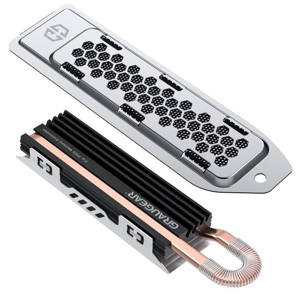 GRAUGEAR PS5専用のM.2 2280 NVMe SSDヒートシンク、PlayStation 5対応の拡張スロットカバーと交換するタイプのヒートシンクについては、ダイレクトタッチヒート銅製ヒートパイプ アルミニウムフィン ダストフィ...