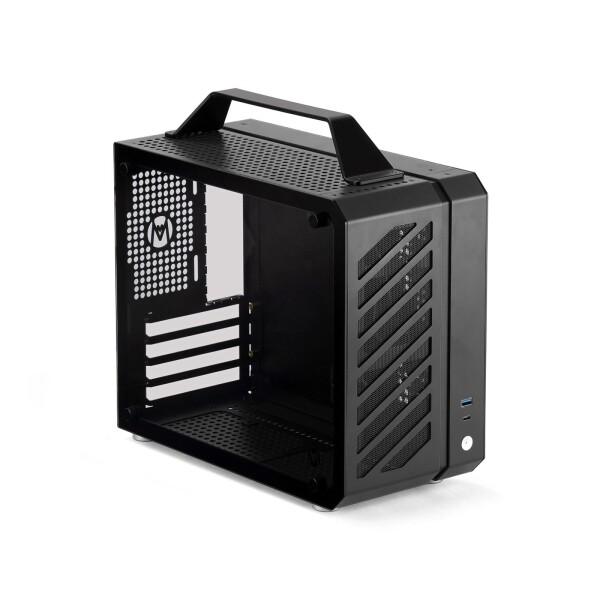 Mechanic Master（メカニックマスター） C26 ブラック ポータブルミニmATXケース 手提げ可能 13.2L小型筐体 前面版Type-C搭載 mATX/Mini-ITX対応 SFX電源/310mmGPU/135mm空冷対応商...