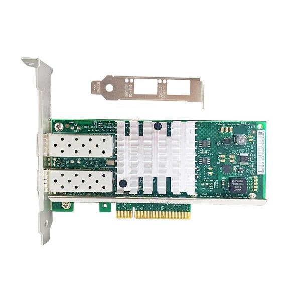 Lespu 10Gbpsネットワークサーバー 82599ES インテル X520-DA2対応 E10G42BTDA イーサネットコンバージドアダプター PCI-E2.0 X 8 デュアルSFP+ポート (X520-DA2)商品コード：490...