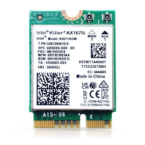 HighZer0 Electronics AX1675i Killer Series Upgraded WiFi 6E Adapter | Gaming WiFi Adapter | CNVio2 M.2 Wifi Card | 2.4 G...