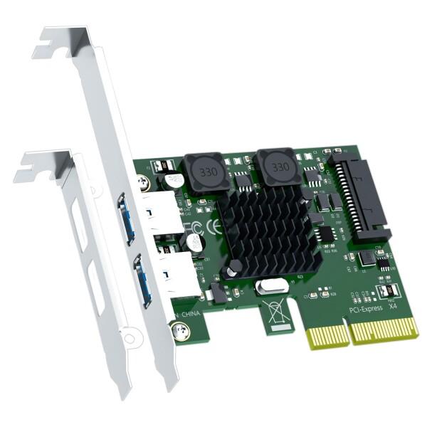 GLOTRENDS U3142A PCIe USB 拡張カード 2 ポート USB3.2 GEN2 (10Gbps)PCIEX4 接続商品コード：49079580175型番：U3142A2ポートUSB-A 10Gb PCIE X4拡張カード...