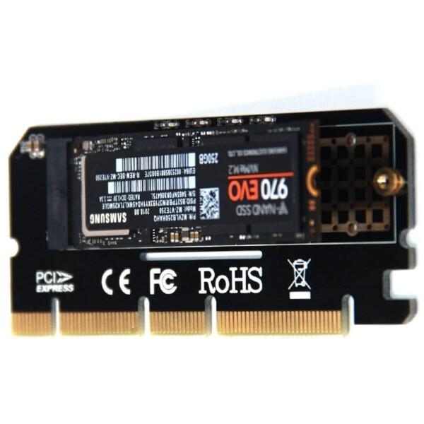 M.2 SSD PCIE Adapter Aluminium Alloy Shell LED Expansion Card Computer Adapter Interface M.2 NVMe SSD NGFF To PCIE 3.0 X...