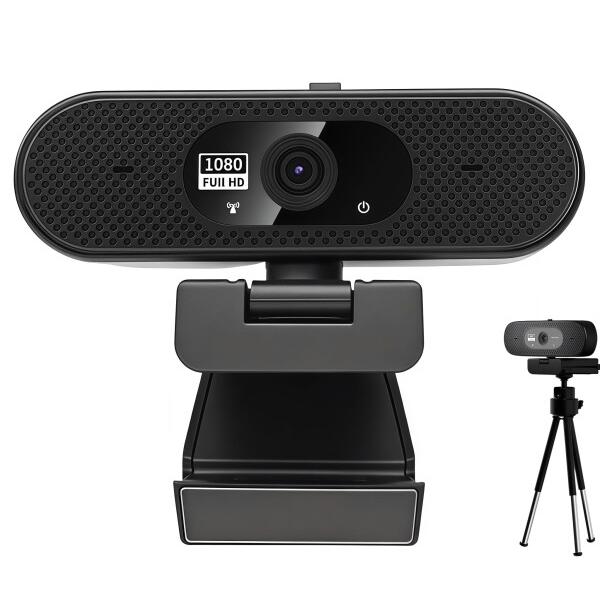 Webカメラ ウェブカメラ フルHD 1080P 200万画素 ストリーミング 自動光補正 超広角120°360°回転 内蔵マイク 会議用PCカメラ 三脚穴 Windows XP/ 2000/ 2003/ Vista/7/8/10/11 、...