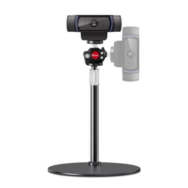 Etour WEBカメラ用卓上スタンド 1/4インチネジ 高さ(23-39CM)調整可 1/4インチネジ 自宅/会議室用(ブラック)商品コード：49079582242型番：DE-WS-001サイズ：webカメラスタンドカラー：ブラック【コン...