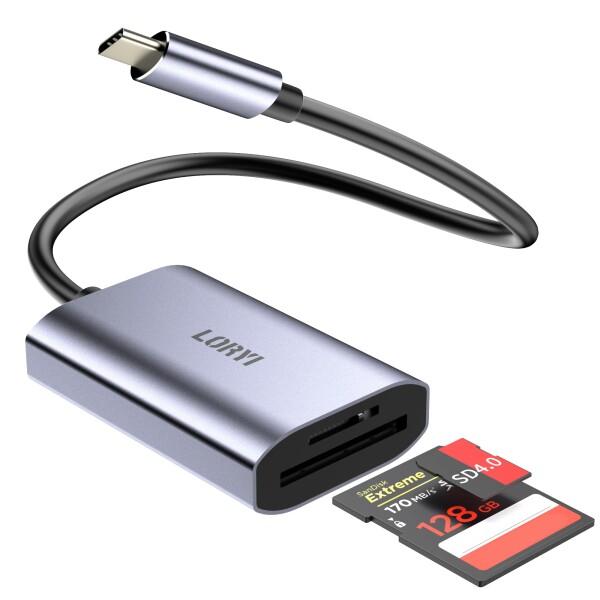 SDカードリーダー USB Type C SD 4.0 高速転送 UHS-II カードリーダー SDXC/SDHC/SD/MMC/RS-MMC/microSDXC/microSD/microSDHC/UHS-I/UHS-II 用商品コード：...