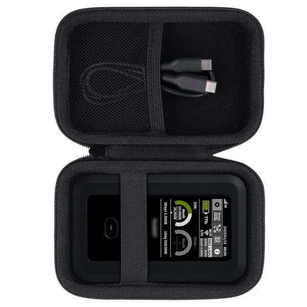 (Aenllosi収納ケース)富士ソフト 5G対応Wi-Fiモバイルルーター +F FS050W専用に対応（ケースのみ/Case Only）商品コード：49079584161型番：AASN021478カラー：ブラック【合理的な保管】Aenl...