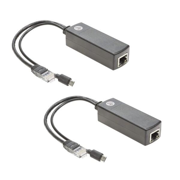Raspberry Pi PoE Splitter 5V-アクティブPoE-マイクロUSBアダプター、IEEE 802.3af準拠、Raspberry Pi 2/3など、(2パック)商品コード：49079585519型番：BE094601サ...
