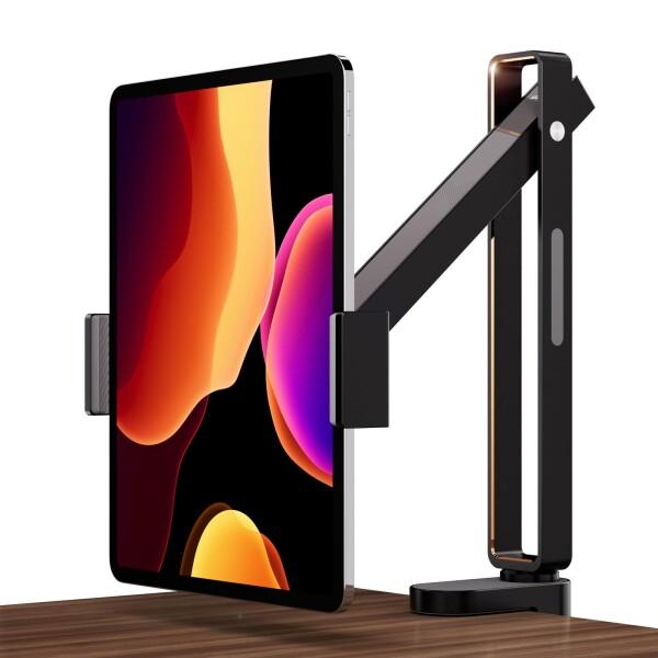 Xlayout タブレットスタンド アーム 卓上用 横/縱向き 360°回転式 安定 クランプ式 スマホスタンド タッチペン収納 5.5〜13インチのタブレットに対応 (ブラック)商品コード：49079585661型番：XLTPBBTカラー...