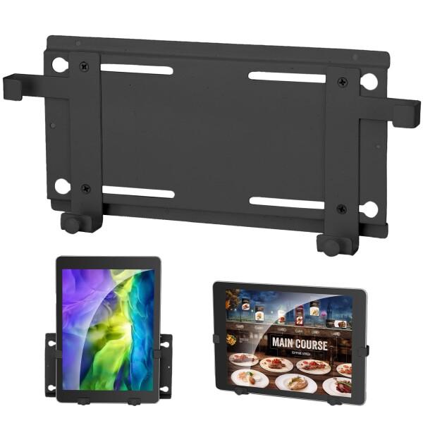 Top shine キッチン タブレット 左右調節用レール ipad 壁掛け 6.5〜23.5cm調節可能 タブレット 壁掛けホルダー Ipad・スマホ適用 ネジ・両面テープ取付対応 (ブラック)商品コード：49079585667型番：IP...