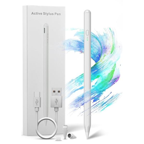 2025 最新 iPad ペン 第11 (A16)/10世代対応 傾き感知/磁気吸着機能/超高感度 タッチペン 誤作動防止機能 軽量 耐摩 USB type-c充電式 iPadペンシル第11 (A16)/10/9/8/7/6世代、Air 1...