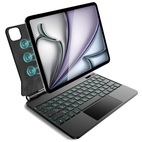 iPad Air 11 インチ M4/2026 M3/2025 M2/2024、iPad Air 第5/4世代 および iPad Pro 11 インチ(第4/3/2/1 世代)用 磁気キーボードケース 軽量JIS日本語配列〜磁気装着・マルチ...