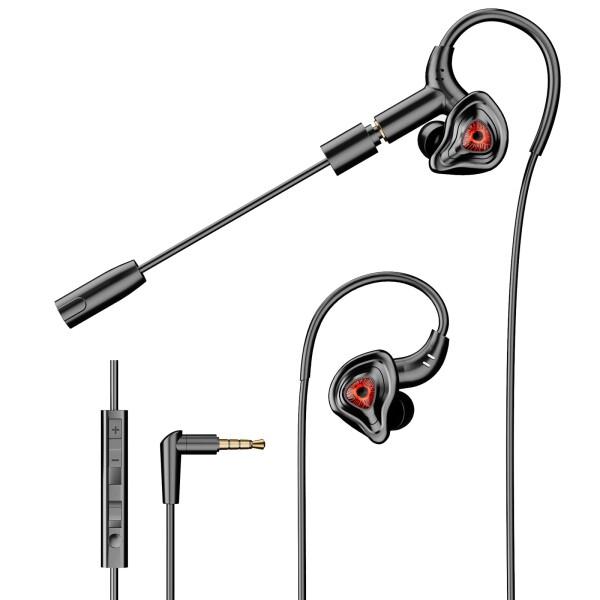 ANCOGIN ゲーミングイヤホン 有線 イヤホンマイク マイク付きイヤホン 有線 人間工学 ゲーミングイヤホン マイク付き 軽量 ps5 eスポーツ向けにデザインさ イヤホン ゲーミング 簡単操作 対応機器は、PS4/PS5/Switch...