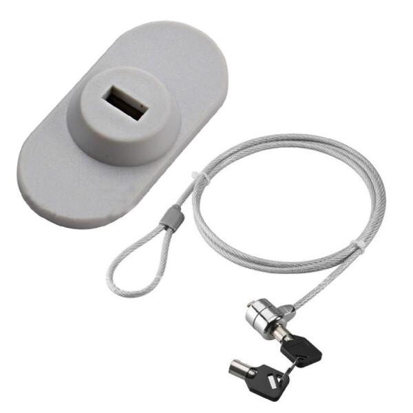 ABINECS PC セキュリティ ワイヤー セキュリティスロット 貼り付けスロット 2点セット (グレー×1.8m)商品コード：49079591043型番：GH-00146/GH-00194/GH-00203/GH-00206カラー：グレ...
