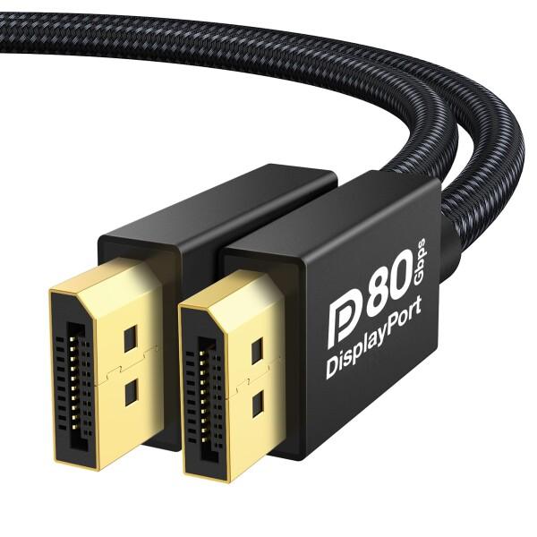 iVANKY 16K DPケーブルDisplayportケーブル 16K 80Gbps 2.1規格 2M 高速伝送 16K@60Hz, 8K@240Hz, 4K@540Hz/480Hz/240Hz HDR DSC FreeSync G-Sy...
