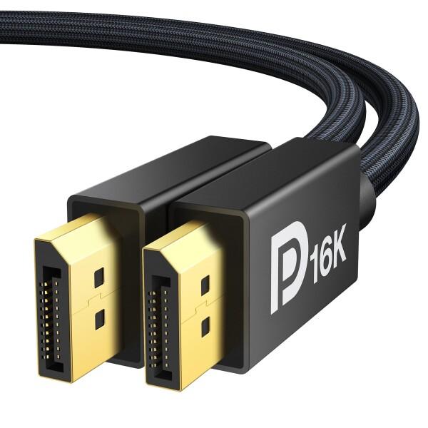 iVANKY 80Gbps 16K DPケーブル Displayport ケーブル 2.1規格 16K@60/8K@60Hz 4K@240/165/144Hz，ディスプレイポート ケーブル DP 2.1最大80GbpsハイスピードDP ケー...