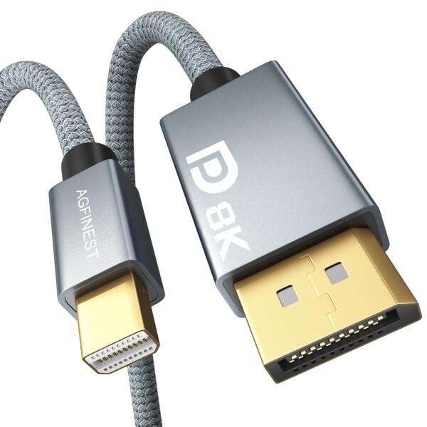 Mini DisplayPort - DisplayPort 1.4 ケーブル 8K@60Hz 4K@144/120Hz HDR 双方向 32.4Gbps Mini DP - DP 変換ケーブル Thunderbolt 2互換 NVIDIA...