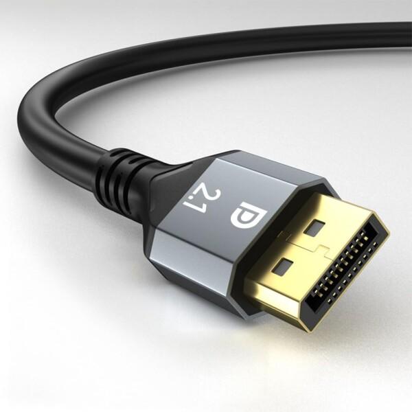 DisplayPort 2.1 ケーブル 16K対応最大77.4Gbps高速伝送 16K@60Hz(圧縮) 8K@120Hz/60Hz 4K@144Hz/120Hz 2K@240Hz HDR DSC FreeSync G-Sync対応 PC...